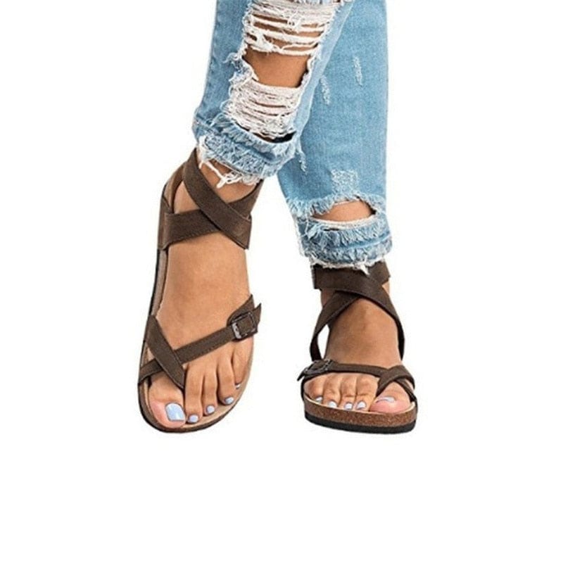 platform flip flops brown