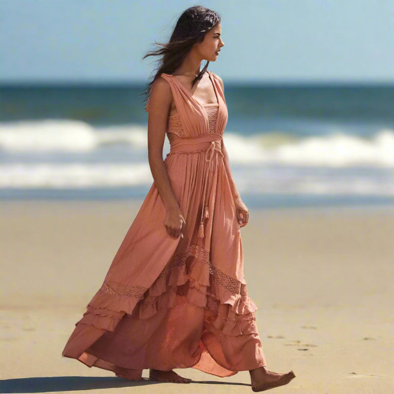 Boho Sleeveless Summer Beach Maxi Dress – Boho Beach Hut